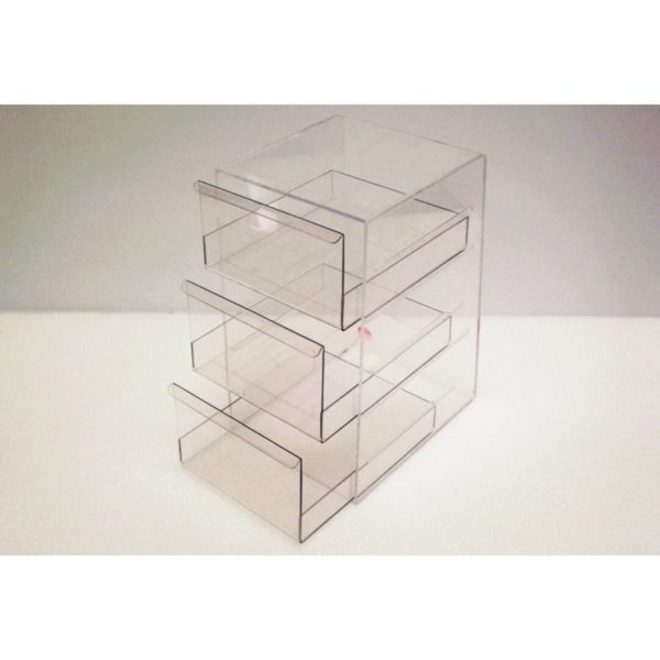 COOKIE DRAWER - 3 DRAWERS 10W X 12D X 17 T - CLEAR - Central Plastic ...